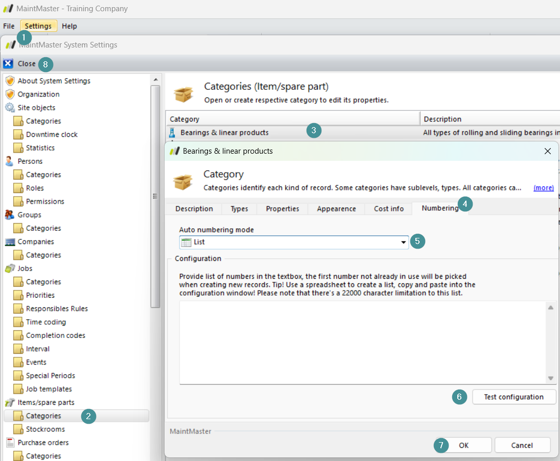 How do I set up auto-numbering?